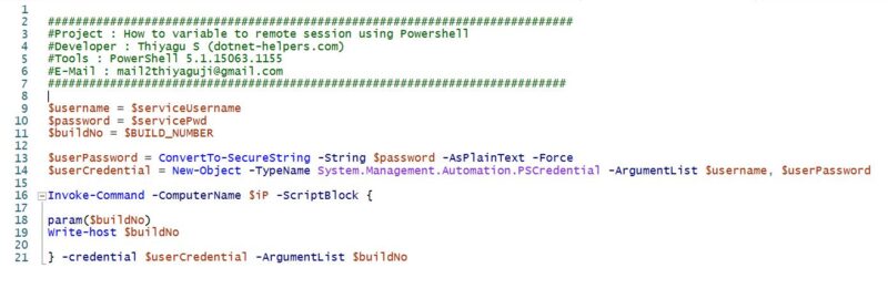 Using A Local Variable In A Remote Powershell Session Dotnet Helpers