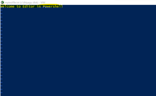How To Use Vim Editor In Powershell Powershell