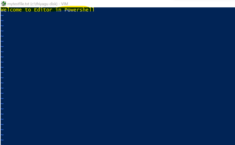 How To Use Vim Editor In Powershell Powershell